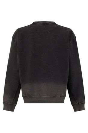 Diesel Mens Crew Neck Sweater Black Cotton Sweatshirts