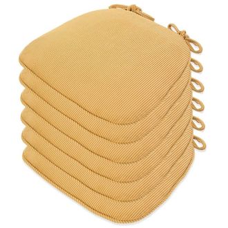 Generic 2/4/6/8 Packungen Esszimmerstuhlkissen, rutschfeste K&uuml;chenstuhlpolster, Sitzkissenpolster Mit Maschinenwaschbarem Bezug