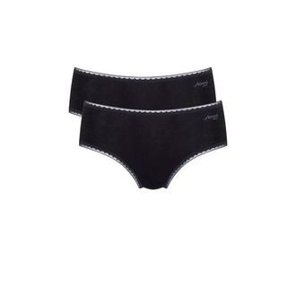 sloggi Lot de 2 culottes unies en coton m&eacute;lang&eacute;