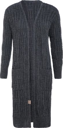 Knit Factory Bobby Lange Strickjacke - Anthrazit - 40/42