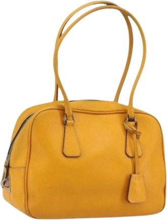 Prada Sac &agrave; main vintage doccasion - Femme - Pre-owned - Jaune - Taille: ONE Size