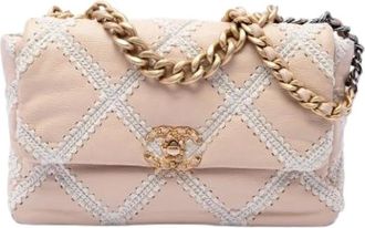 Chanel Pre-owned 19 Flap Bag - Femme - Pre-owned - Beige - Taille: ONE Size
