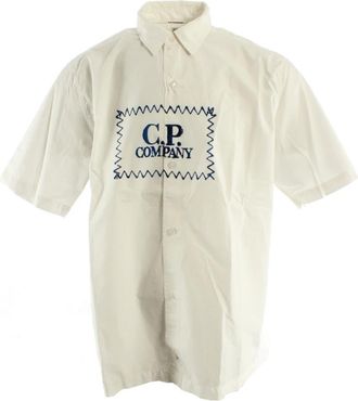 C.P. Company C.p. Company, Homme, Chemises, Blanc, Taille: 2XL Short Sleeve Shirt 14cmsh349a