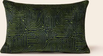 Madura Housse De Coussin Klark Bleu nuit et vert olive - VERT