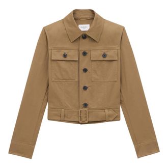 Saint Laurent Cropped Jacke - - Jackets - Damen - Beige - L