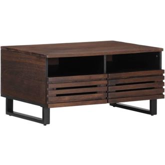 vidaXL Vidaxl - Table basse marron 80x55x40 cm bois de massif manguier