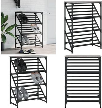 vidaXL Vidaxl - Schuhregal Grau Sonoma 60x30x85 cm Holzwerkstoff - Schuhschrank - Schuhregal - Garderobe - Einbauschrank - Wohnraumorganisation - Home &