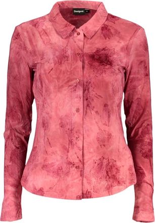 Desigual Femme, Blouses et Chemises, Rouge, Taille: 38 FR Londres Long-Sleeved Shirt