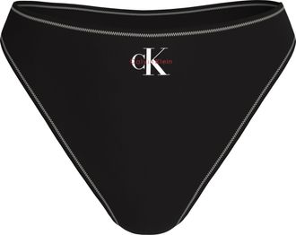 Calvin Klein Swimwear Bikini-Hose, Damen, Gr. L (40), N-Gr, schwarz, Jersey, Elasthan, CALVIN KLEIN SWIMWEAR, unifarben, Badehosen Bikini-Hose, K&ouml;rpernahe Passform