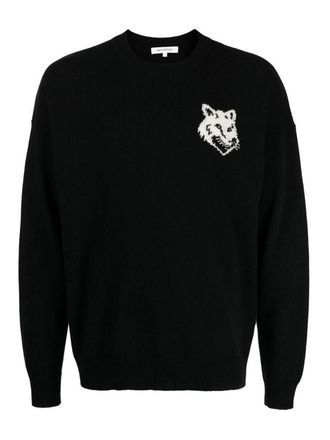Maison Kitsuné Pull Col Rond - Noir
