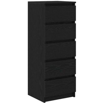 vidaXL Sideboard mit Schubladen Schwarz Eichen-Optik 37,5x35x99 cm vidaXL