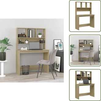 vidaXL Vidaxl - Bureau avec &eacute;tag&egrave;res Ch&ecirc;ne sonoma 102x45x148 cm - Bureau En Bois - Bureau D&eacute;tude - Meuble De Bureau - Bureau Moderne - Bureau Ch&ecirc;ne
