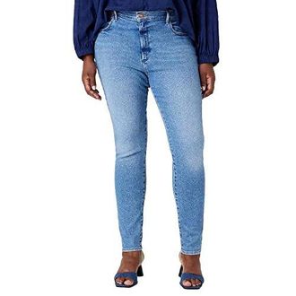 Wrangler SKINNYRIVER Jean taille haute pour femme, 91 cm de tour de taille, 81 cm de long