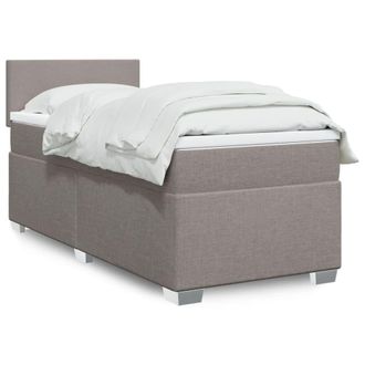 vidaXL Vidaxl - Giroletto A Molle Con Materasso Tortora 90x200 Cm Intessuto