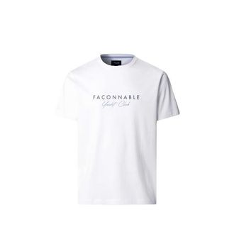 Fa&ccedil;onnable T-shirt marque &agrave; col rond en coton