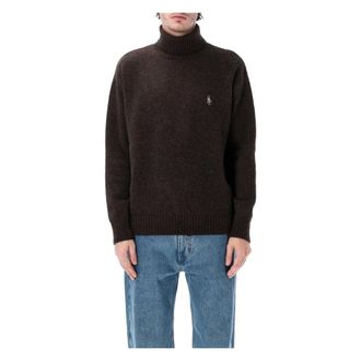 Sporty & Rich Homme, Pulls, Brun, Taille: XL SRC Wool Turtleneck