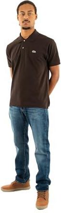 Lacoste L1212 - Polo - Coupe droite - Manches courtes - Homme - Marron (Dark Brown Skb) - M