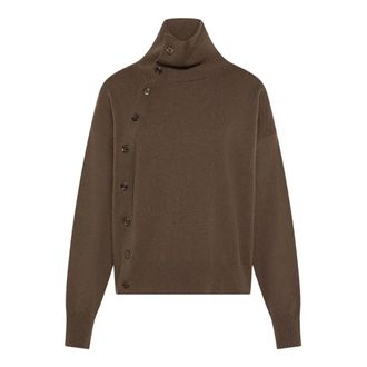 Seventy Femme, Pulls, Brun, Taille: 36 FR Pull col roul&eacute; avec boutons