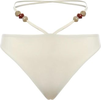 Magda Butrym Femme, Maillots de bain, Blanc, Taille: 38 FR Culotte de bikini taille basse