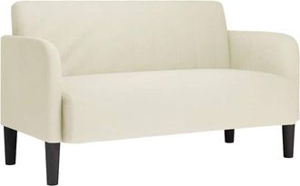 vidaXL Zweisitzer-Sofa Creme 109 cm Samt vidaXL