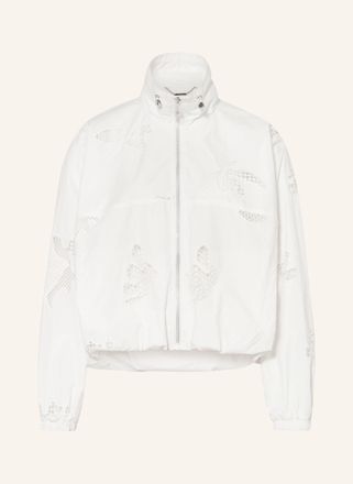 Rich & Royal Oversized-Blouson Mit Lochspitze weiss