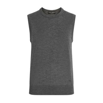 Dolce & Gabbana &Auml;rmelloser Jumper Grigio N4032 - - Knitwear - Damen - Grau - M