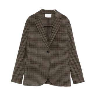 Circolo 1901 Femme, Vestes, Brun, Taille: 42 FR Veste à Carreaux Marron