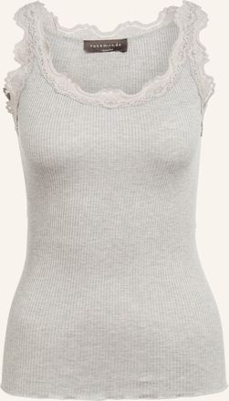 Rosemunde Seidentop Babette Mit Spitze grau