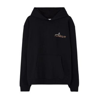 Flaneur Flâneur, Homme, Sweatshirts et sweats à capuche, Noir, Taille: XL Sweat à capuche noir avec motif imprimé