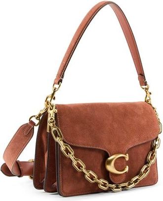 Coach Sac &eacute;paule avec cha&icirc;ne Tabby en cuir daim