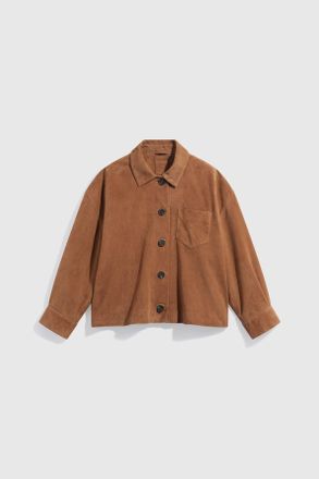 Gerard Darel Surchemise en cuir velours - TANAEL - Paille