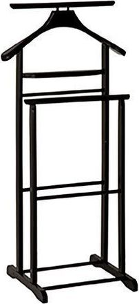 Haku Möbel valet noir, bois massif - Dim.: L 47 cm x H 102 cm x P 36 cm, Style: Traditional