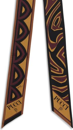 Emilio Pucci Silk Twill Graphic Print Scarf - Bordeaux
