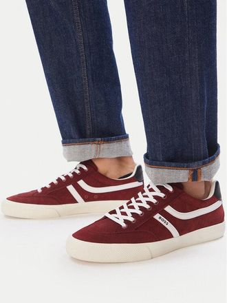 HUGO BOSS Sneakers aus Stoff Aiden 50568469 Dunkelrot
