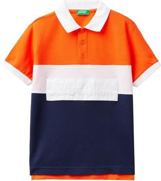 Benetton Polo M/M 3088c301g, Orange, 150 cm Garçon