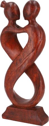 Guru Shop Holzfigur, Statue, Deko Objekt Feng Shui 30 cm - Tänzer/Dunkelbraun