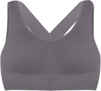 Generic Bustier Femme Soutien-gorge de Sport sans Anneau en Acier S&eacute;chage Rapide Yoga Course Fitness Sport Top Soutien-gorge Sous-v&ecirc;tements Gilet, gris, XXL
