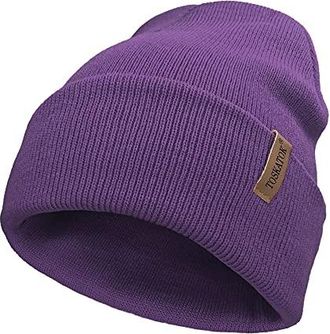TOSKATOK Bonnet Unisexe Doux au Toucher pour Femme ou Bonnet en Tricot Slouch Bonnet laineux dhiver Chaud