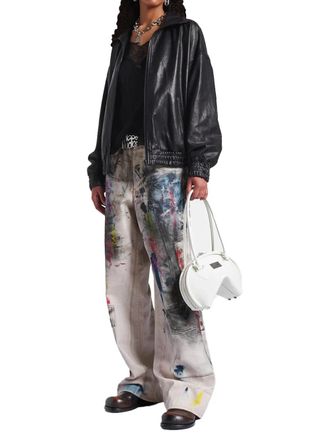 Acne Studios Lambskin Leather Jacket - Black