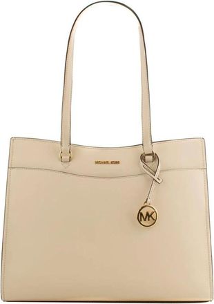 Michael Kors Femme, Sacs, Beige, Taille: ONE Size Jet Set Large Signature Logo Tote Bag