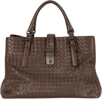 Bottega Veneta Sac &agrave; main Roma Pre-owned - Femme - Pre-owned - Brun - Taille: ONE Size