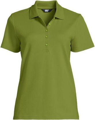 Lands End Supima Polo-Shirt, Damen, Größe:56-58 plus, Grün, Baumwolle, by Lands End