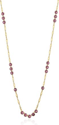 Brosway AFFINITY Halskette für Damen aus Edelstahl mit Swarovski© Kristallen und 14K-vergoldeter-PVD-Beschichtung, Durchmesser: 20 cm, BFF155