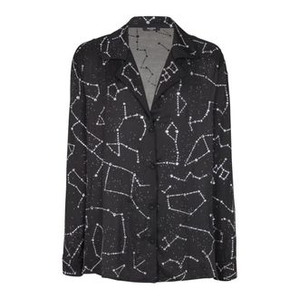 Balmain Pyjamahemd mit Constellation-Motiv aus Strass - - Shirts - Herren - Schwarzk - M
