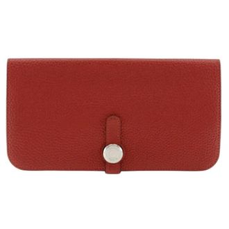 Herm&egrave;s Pre-owned Leder Portemonnaies - - Pre-owned - Damen - Rot - ONE SIZE