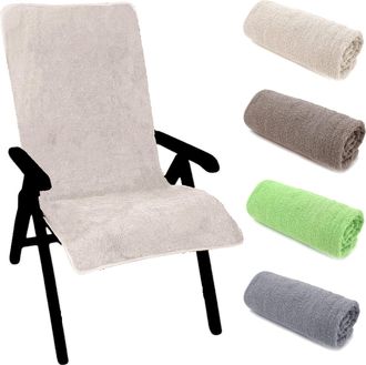 Heimtexland Hochlehner Stuhlauflage Frottier Gartenstuhl Schonbezug Sauna Hygiene Handtuch Frottee Typ772 Beige
