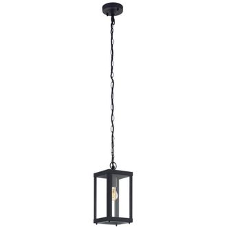 Eglo Lampe suspendue lanterne ext&eacute;rieure Alamonte 1 L15 cm IP44 - Noir - Noir