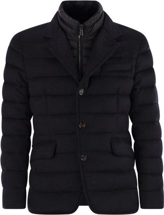 Moorer Homme, Vestes, Bleu, Taille: L Veste Rembourr&eacute;e Coupe Droite
