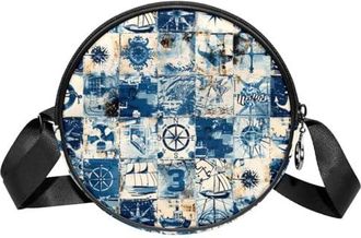 Generic Sac &agrave; bandouli&egrave;re Circle pour femme, petit sac &agrave; bandouli&egrave;re avec fermeture &eacute;clair, bretelles r&eacute;glables, sac &agrave; main rond d&eacute;contract&eacute; pour femmes et fi