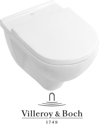 Villeroy & Boch Villeroy&boch - O.Novo Wand wc sp&uuml;lrandlos mit SoftClose TakeOff WC-Sitz, wei&szlig;